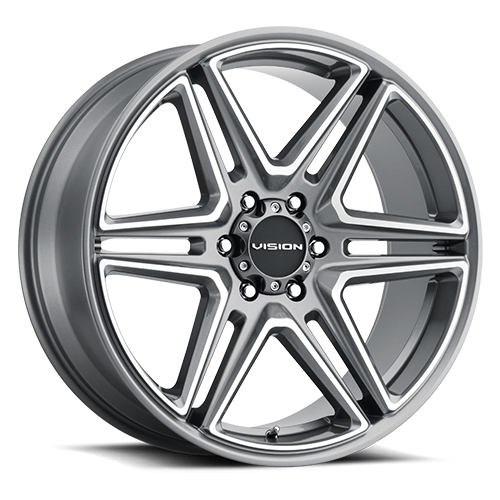 20x9 Vision 476 Wedge Gunmetal Machined Face 5x115 ET15 Wheel Rim ...