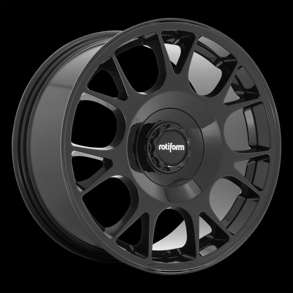 18X8.5 Rotiform R187 TUF-R Gloss Black 5X108/5X120 ET45 wheel/rim ...