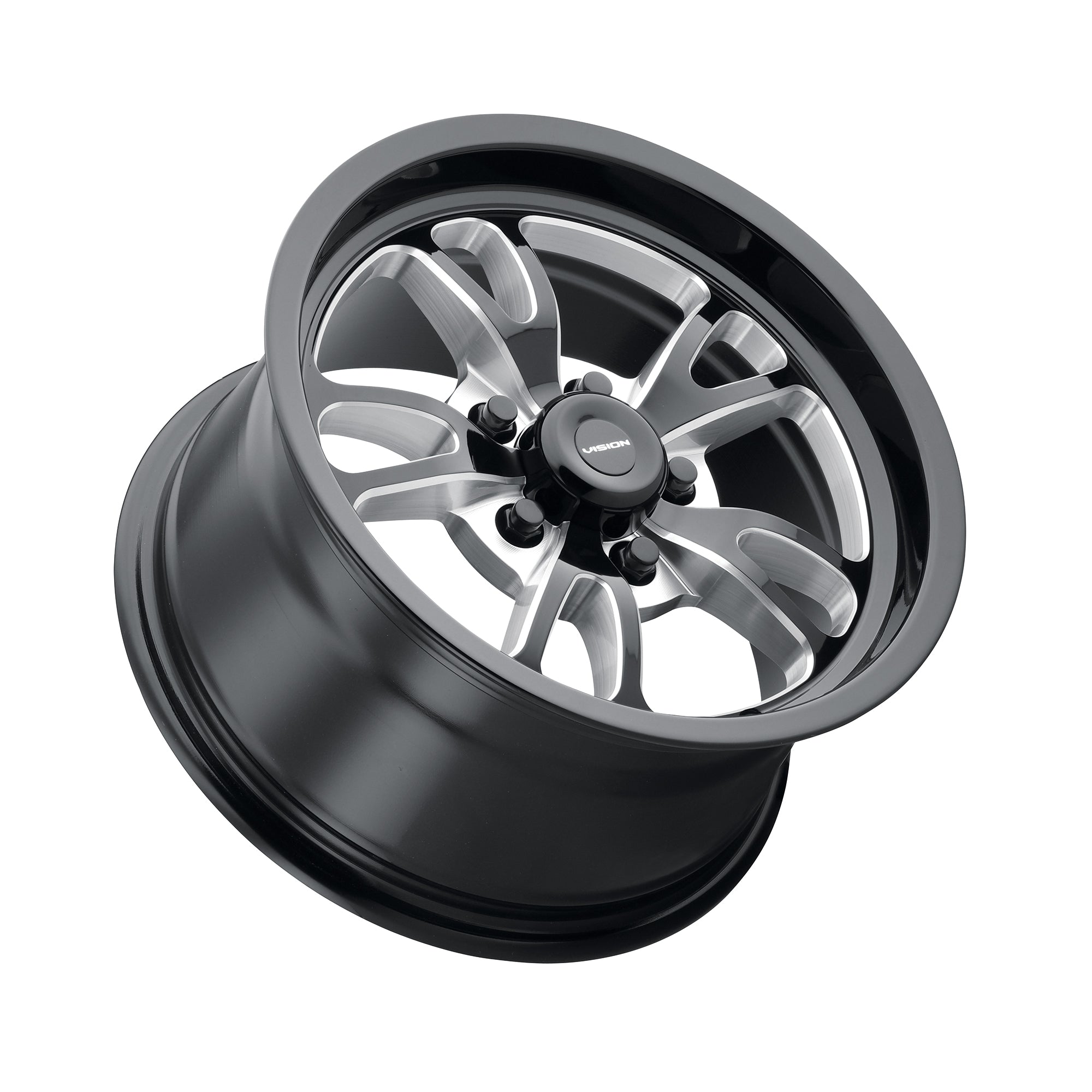 15x10 Vision 149 Patriot Black Milled Spoke 5x120.65 5x4.75 ET51 Wheel ...