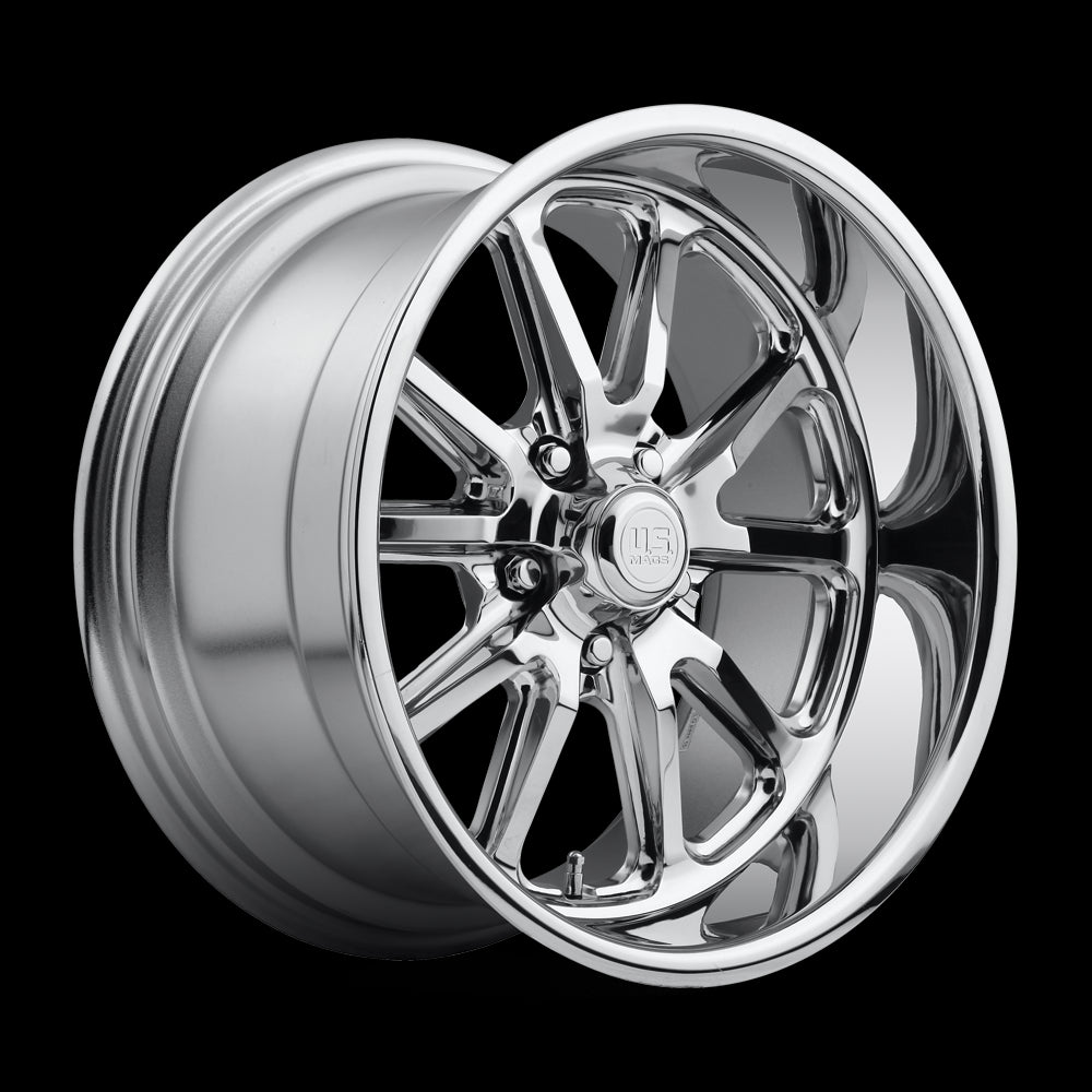 18X9.5 U.S. Wheel U110 RAMBLER Chrome Plated 5X120.65 ET1 wheel/rim ...