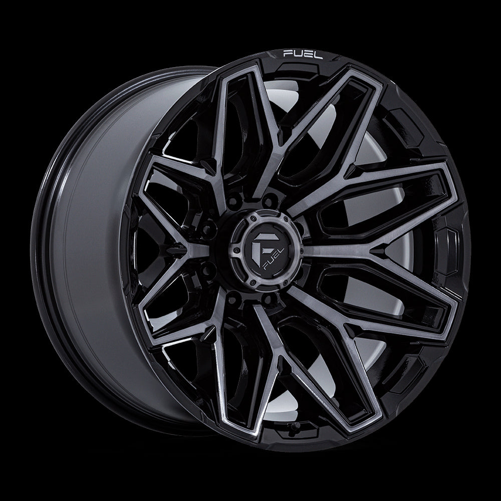 20X10 Fuel Flux Gloss Black Brushed Face With Gray Tint 8x170 ET-18 Wh ...