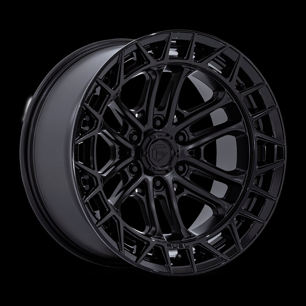 17X9 Fuel FC874 Celsius Matte Black W/ Gloss Black Lip 6x139.7 ET-12 W ...
