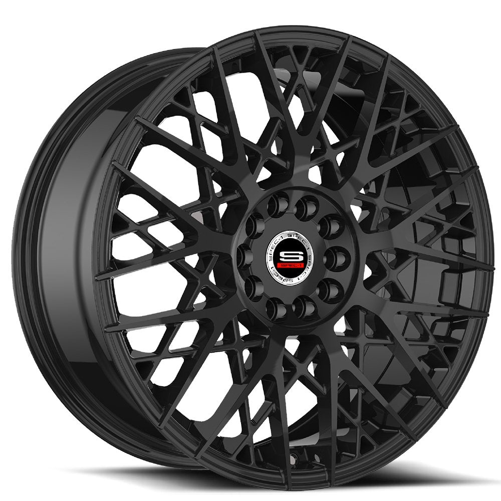 20x8.5 Spec-1 SP-53 Gloss Black 5x114.3/120 ET38 wheel/rim ...