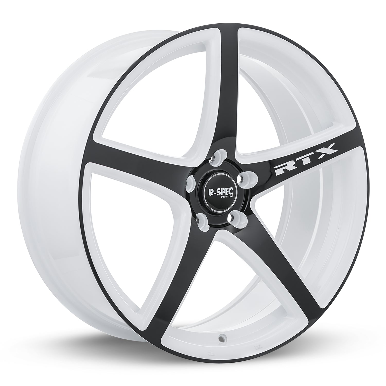 18x8 RTX Illusion White and Black 5x114.3 ET45 wheel/rim | Performance ...
