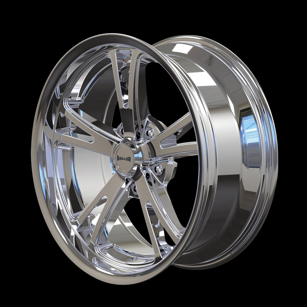 18x8 Ridler 606 Chrome 5x127 ET0 wheel/rim | Performance Discounters