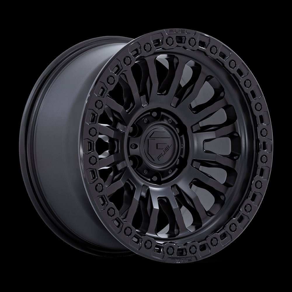 17X8.5 Fuel FC857 Rincon Matte Black With Gloss Black Lip 6x139.7 ET-1 ...