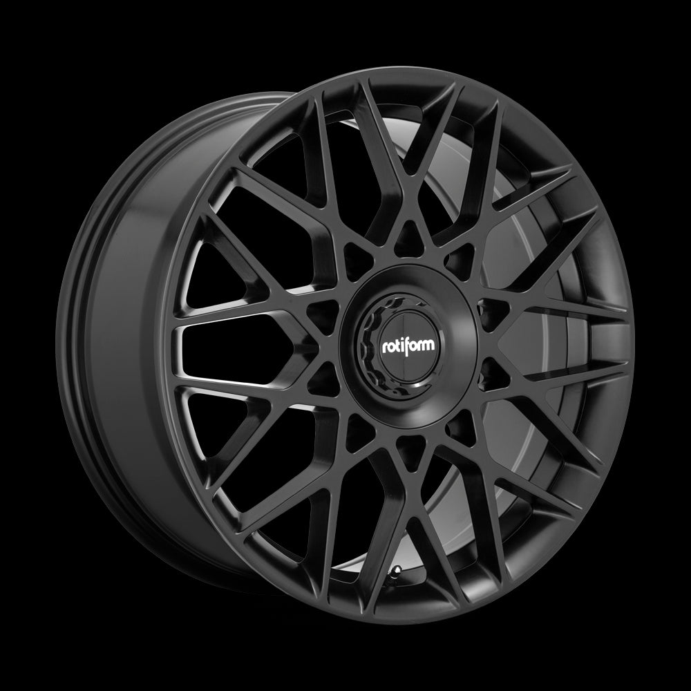 19X8.5 Rotiform R165 BLQ-C Matte Black 5X108/5X114.3 ET45 wheel/rim ...