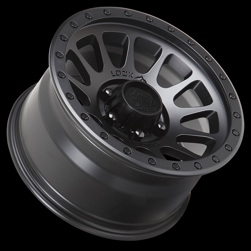 20x10 Lock Off-Road Yosemite Matte Black Ring 5x127 5x5 ET-18 Wheel Ri ...
