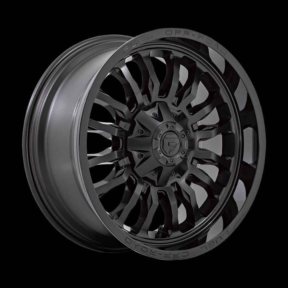 22X12 Fuel D796 ARC Matte Black With Gloss Black Lip 8X180 ET-44 wheel ...