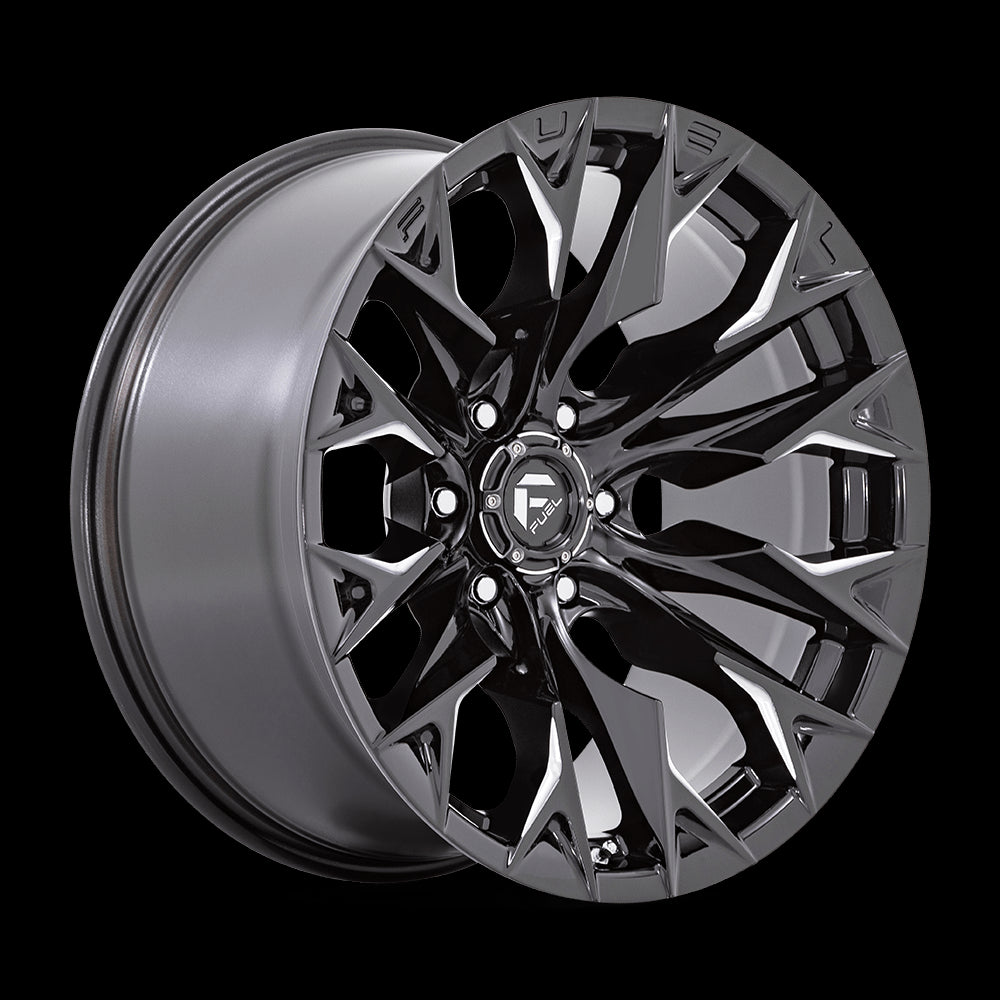 20X10 Fuel D803 FLAME Gloss Black Milled 6X135 ET-18 wheel/rim ...