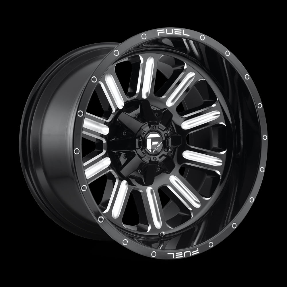 22X12 Fuel D620 Hardline Gloss Black Milled 6X135/6X139.7 ET-45 wheel ...