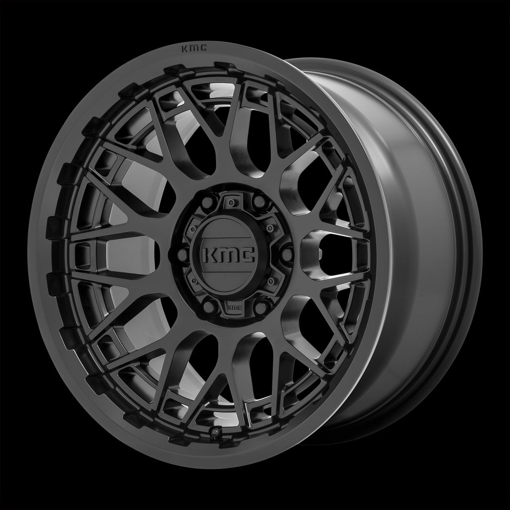 17X8.5 KMC KM722 TECHNIC Satin Black 6X139.7 ET0 wheel/rim ...