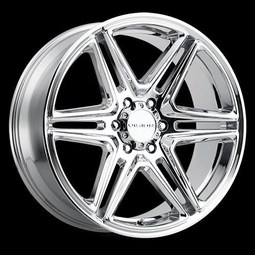 24x9.5 Vision 476 Wedge Chrome 6x139.7 6x5.5 ET30 Wheel Rim ...