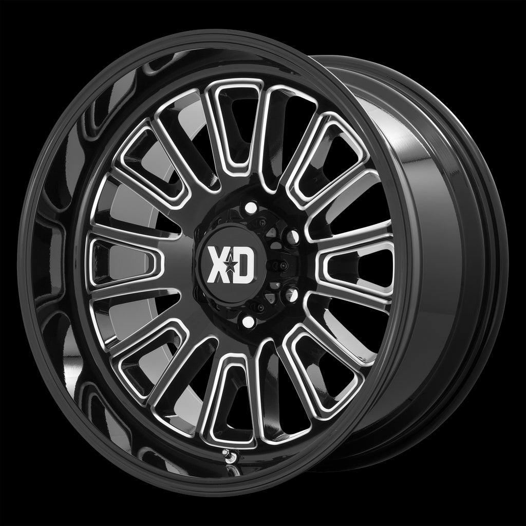 24X12 XD XD864 ROVER Gloss Black Milled 8X180 ET-44 wheel/rim ...