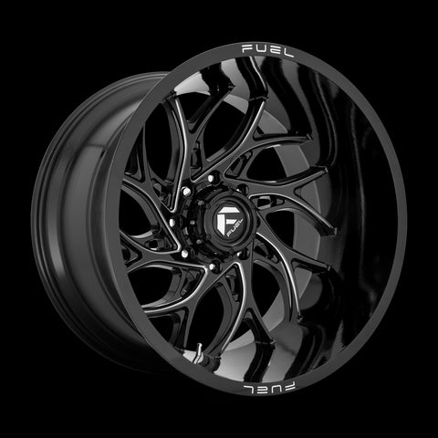 22X10 Fuel D741 Runner Gloss Black Milled 6X139.7 ET-18 wheel/rim ...