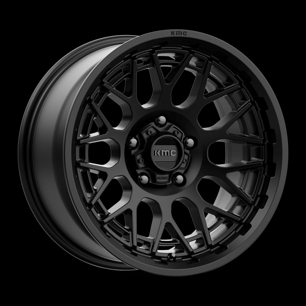 17X8.5 KMC KM722 TECHNIC Satin Black 6X139.7 ET0 wheel/rim ...