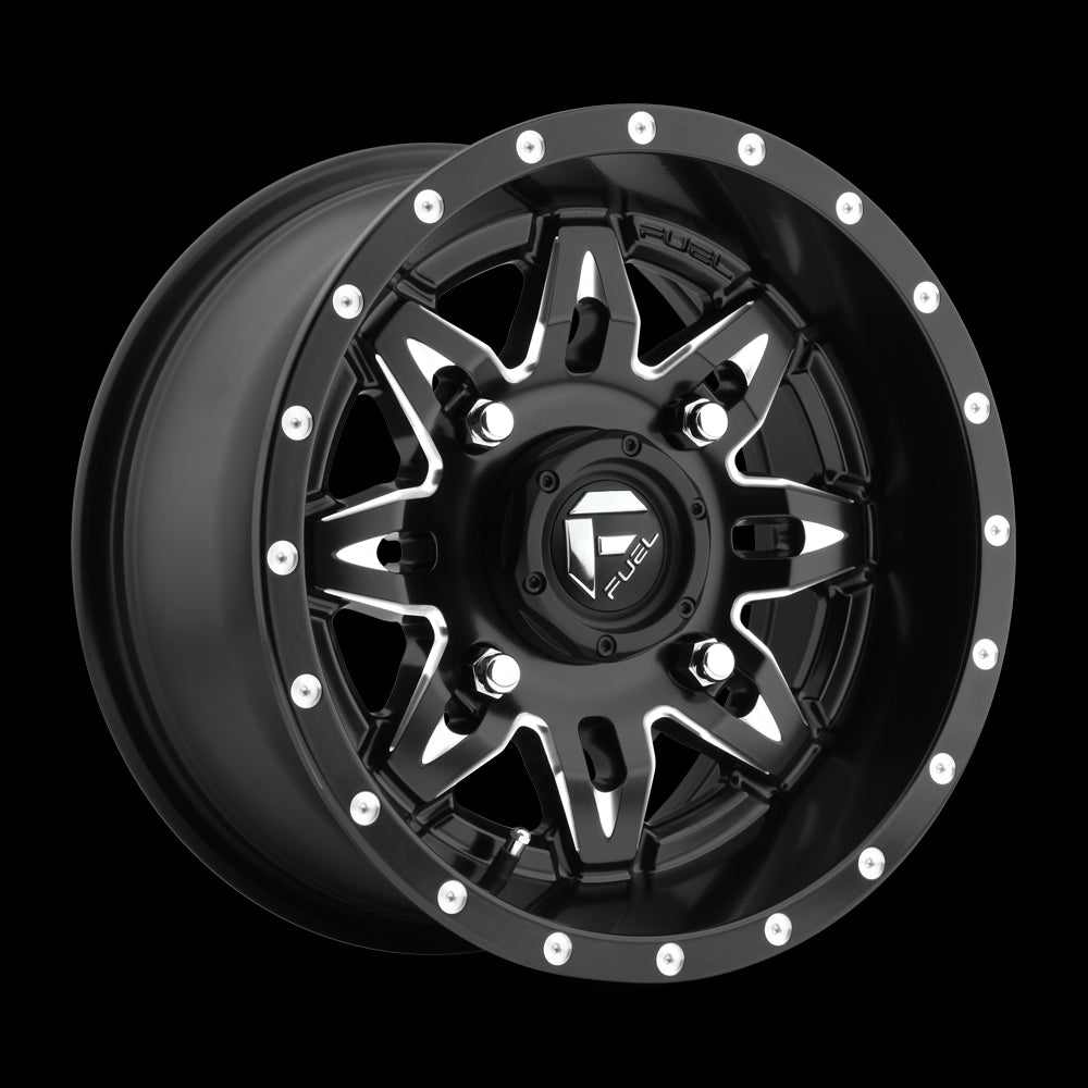 14X7 Fuel UTV D567 LETHAL Matte Black Milled 4X156 ET13 wheel/rim ...