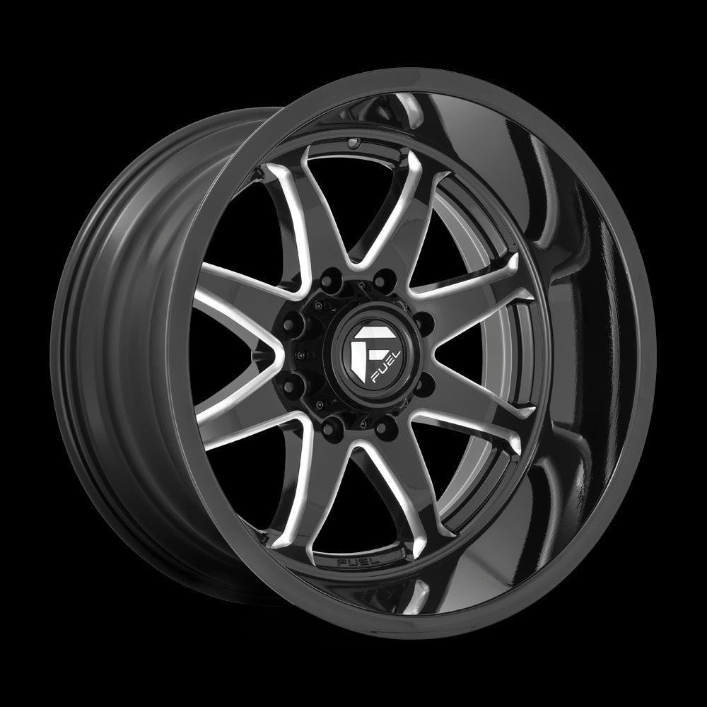 20X10 Fuel D749 HAMMER Gloss Black Milled 8X165.1 ET-18 wheel/rim ...