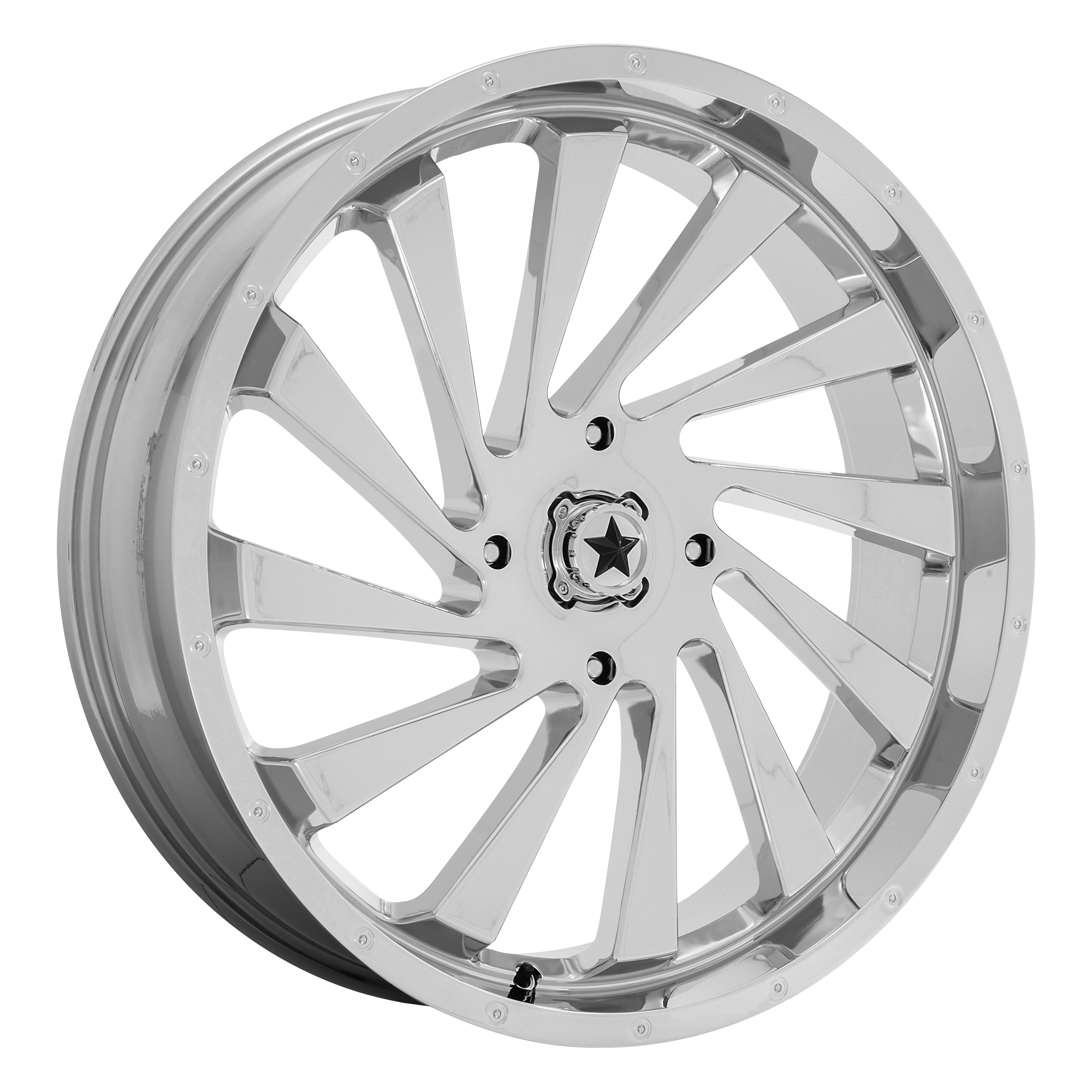 24X7 MSA OFFROAD WHEELS M46 BLADE Chrome 4X137 ET0 wheel/rim ...