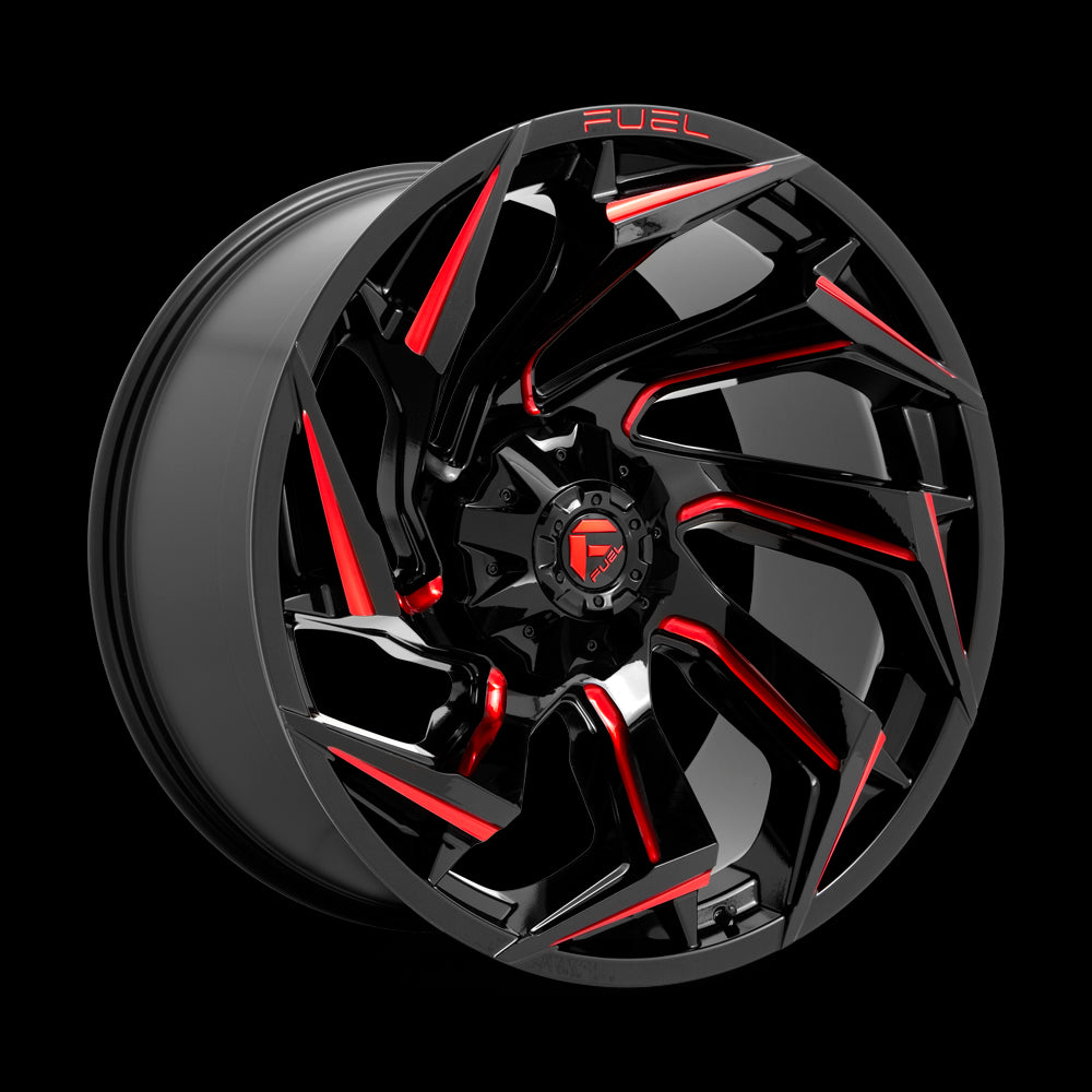 24X12 Fuel D755 REACTION Gloss Black-MIL-RTTC 8X170 ET-44 wheel/rim ...